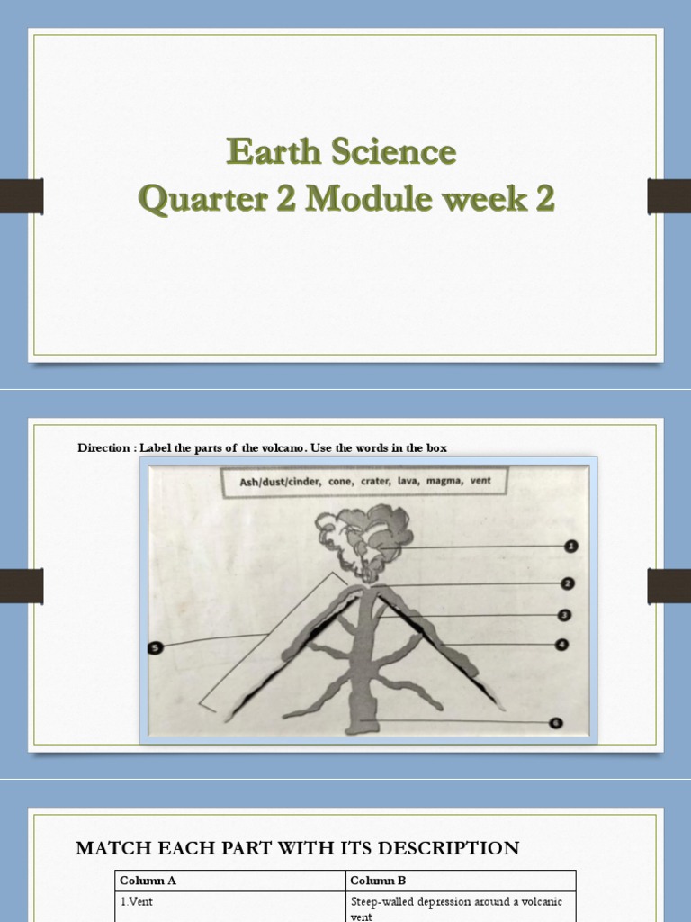 Quarter 2 Module Week ES | PDF | Magma | Rock (Geology)