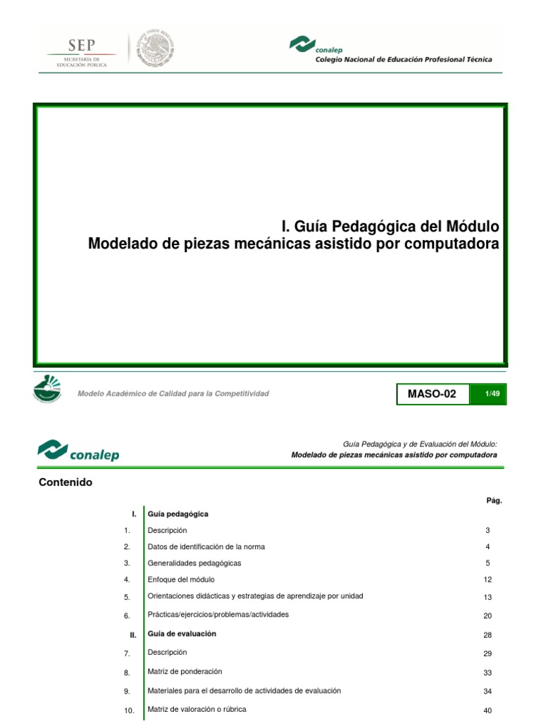 4TO Pedagogica-Del-Modulo-Modelado-De-Piezas-Mecanicas-Ifase-Ii | PDF ...