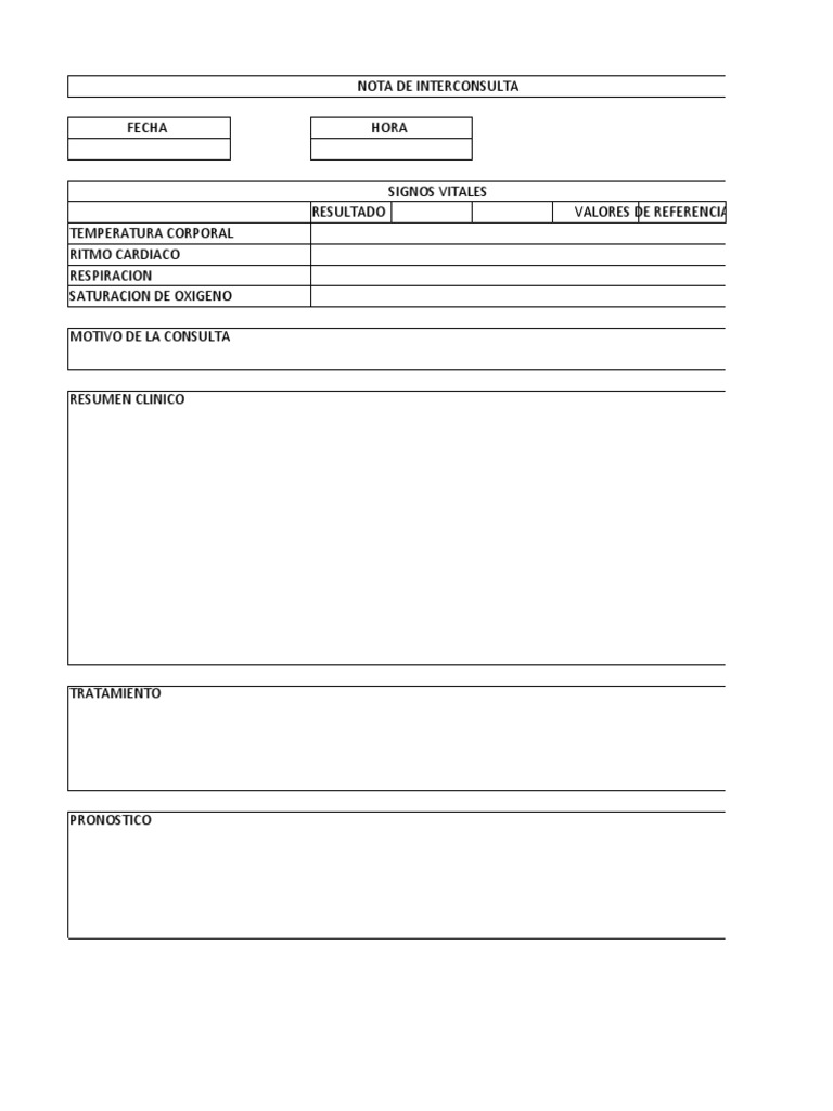 Nota Interconsulta | PDF