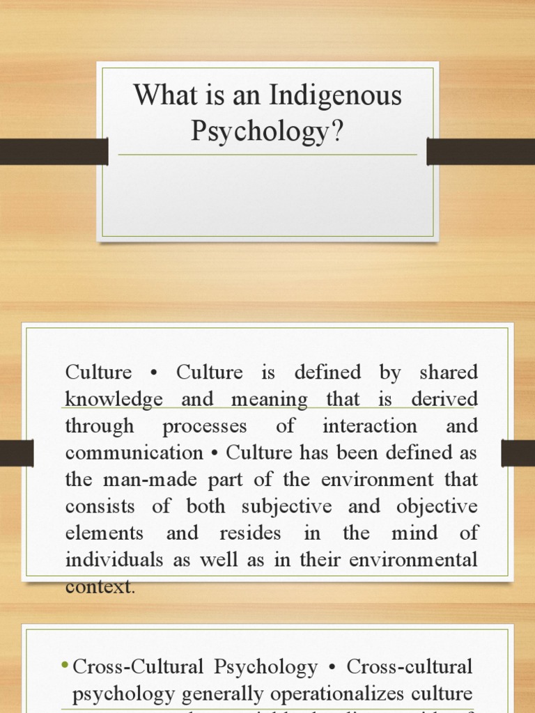 What Is An Indigenous Psychology | PDF | Psychology | Self Esteem
