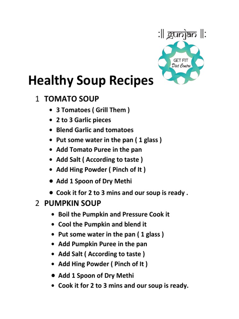 Easy Healthy Soup Recipes | PDF