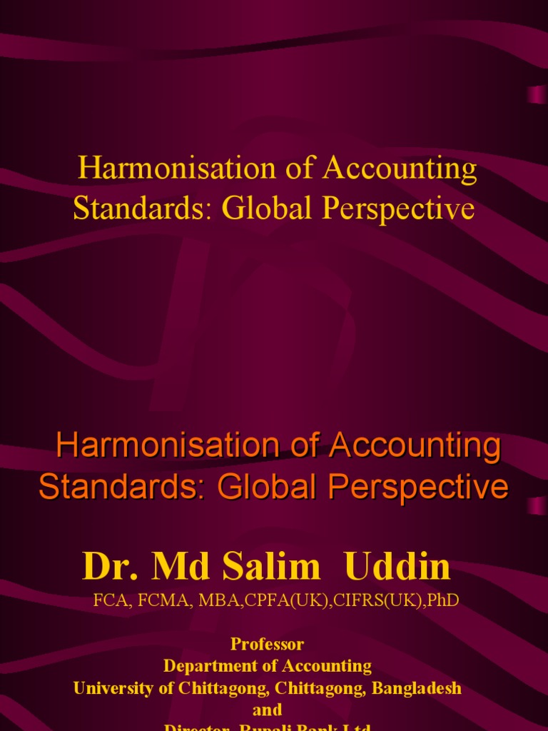 Global Accounting Standards Harmonisation | PDF | International ...
