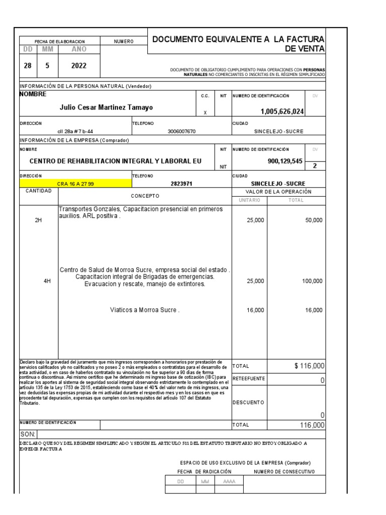 Modelo de Facturas Cuentas Por Pagar | PDF