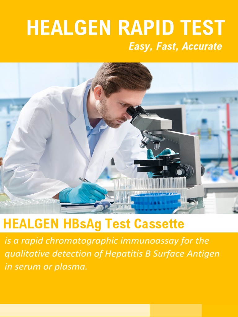 Healgen HBsAg Test Procedure Guide | PDF | Blood Plasma | Biotechnology
