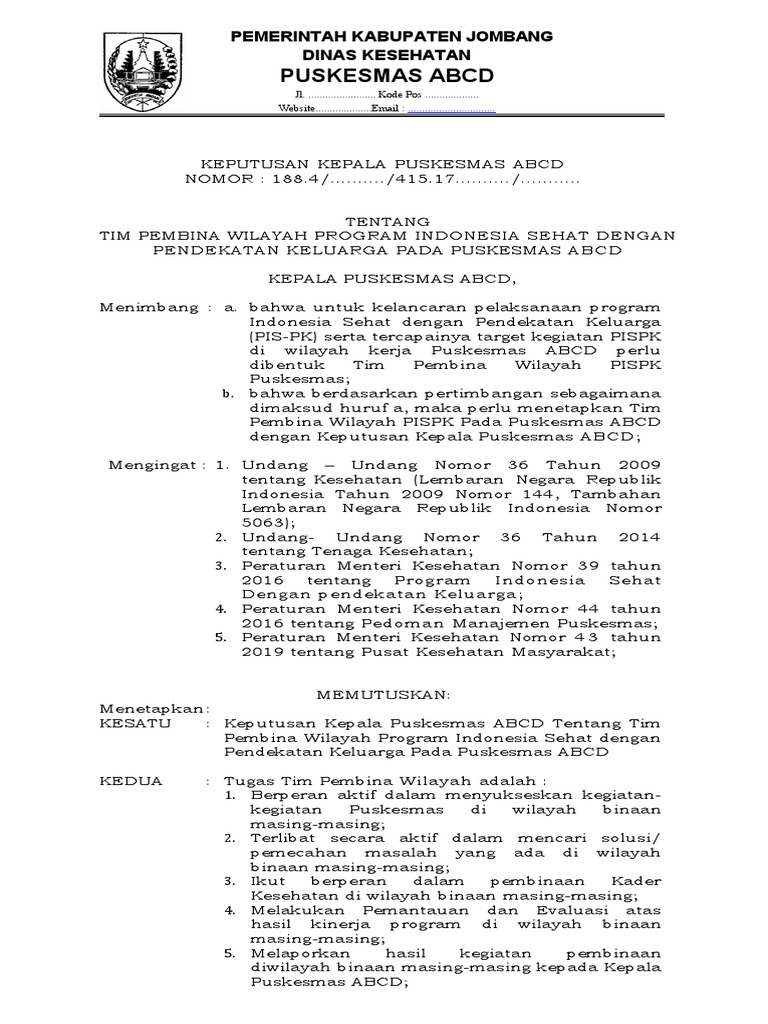 Contoh Sk Tim Bina Wilayah Pdf