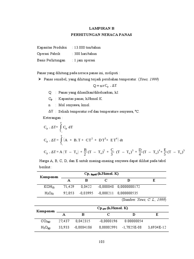 B. Fix Lampiran 2 Neraca Panas | PDF | Metode & Bahan Ajar | Sains ...