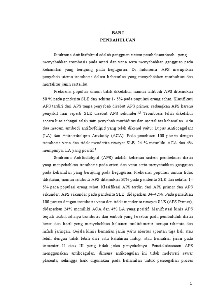 Patogenesis, Interpretasi Dan Tatalaksana Hasil Pemeriksaan ACA APS B2Glikoprotein Ver 2 | PDF