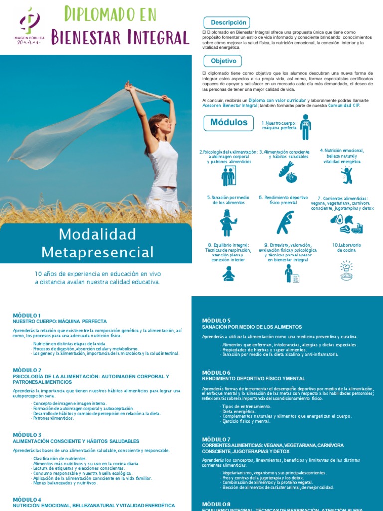 Diplomado en Bienestar Integral | PDF | Alimentos | Nutrición