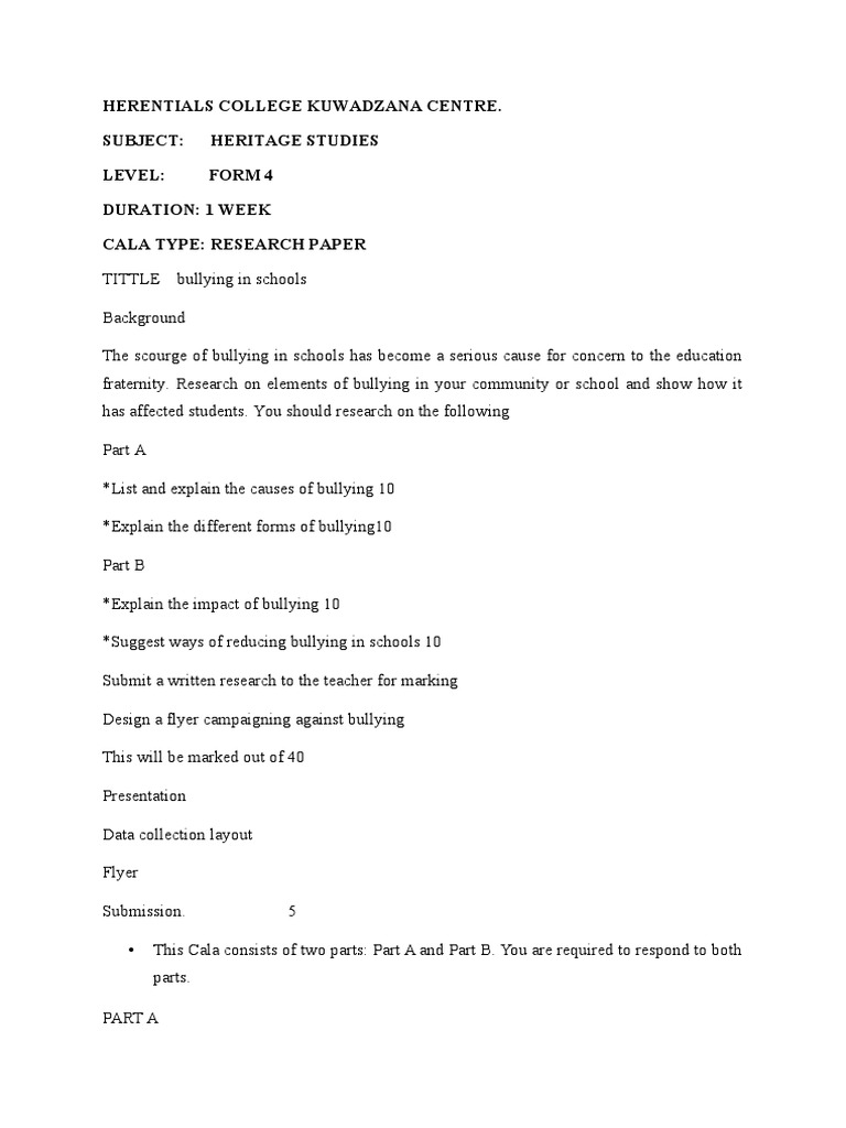 Cala 2 Bullying | PDF | Bullying | Education Theory