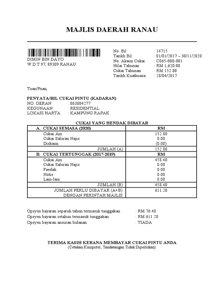 Majlis Daerah Ranau | PDF