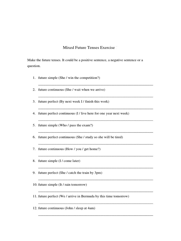 Future Tenses Review | PDF | Language Families | Language Mechanics