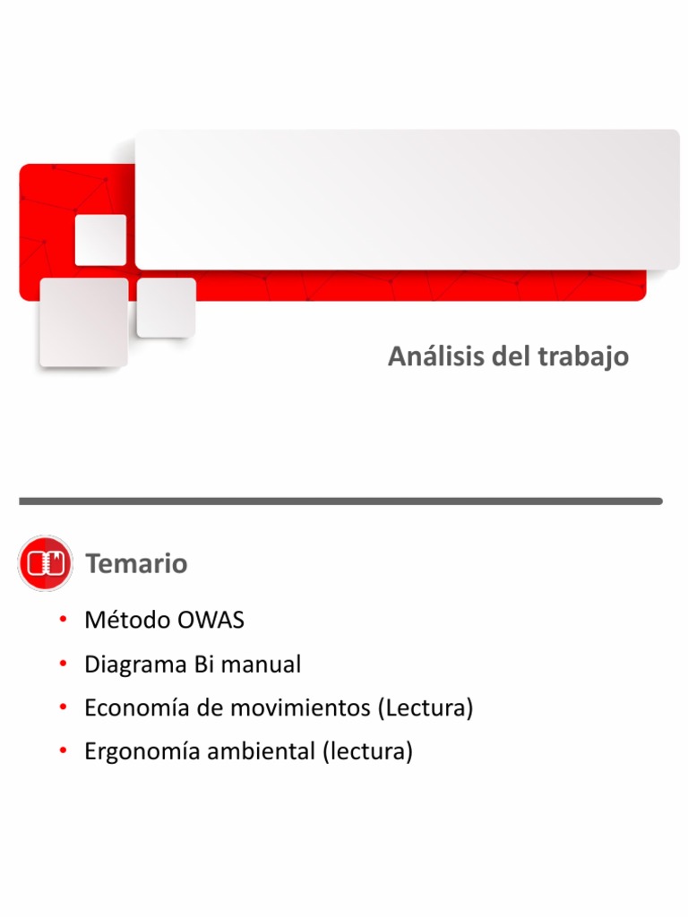 Análisis de Trabajo y Método OWAS | PDF