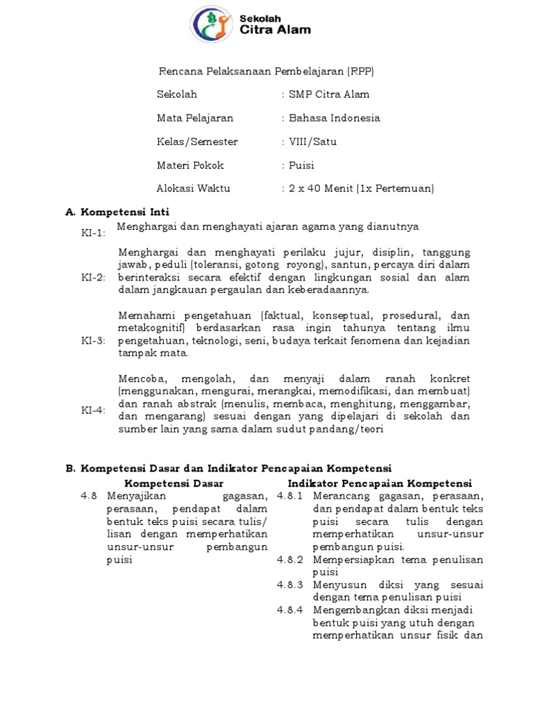 RPP Renca Aksi 1 | PDF | Karier & Perkembangan