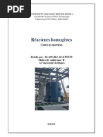 Cours de Reacteurs Chimiques | PDF | Réacteur (chimie) | Stœchiométrie