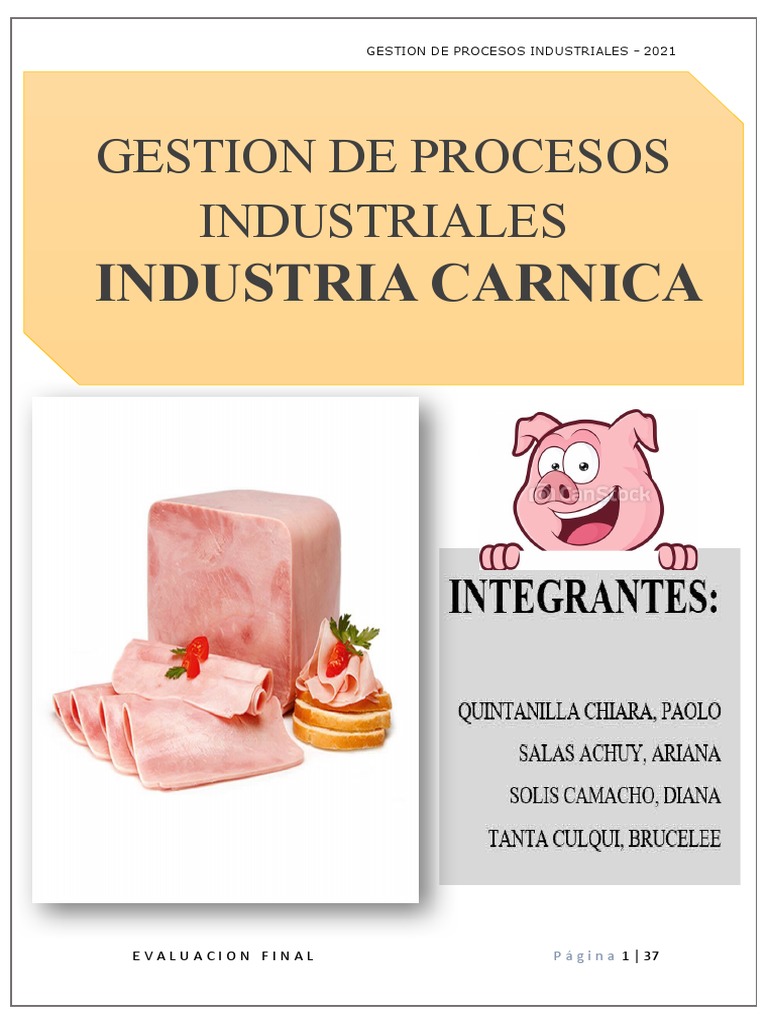 Industria Carnica - Monografia | PDF | Carne | jamón