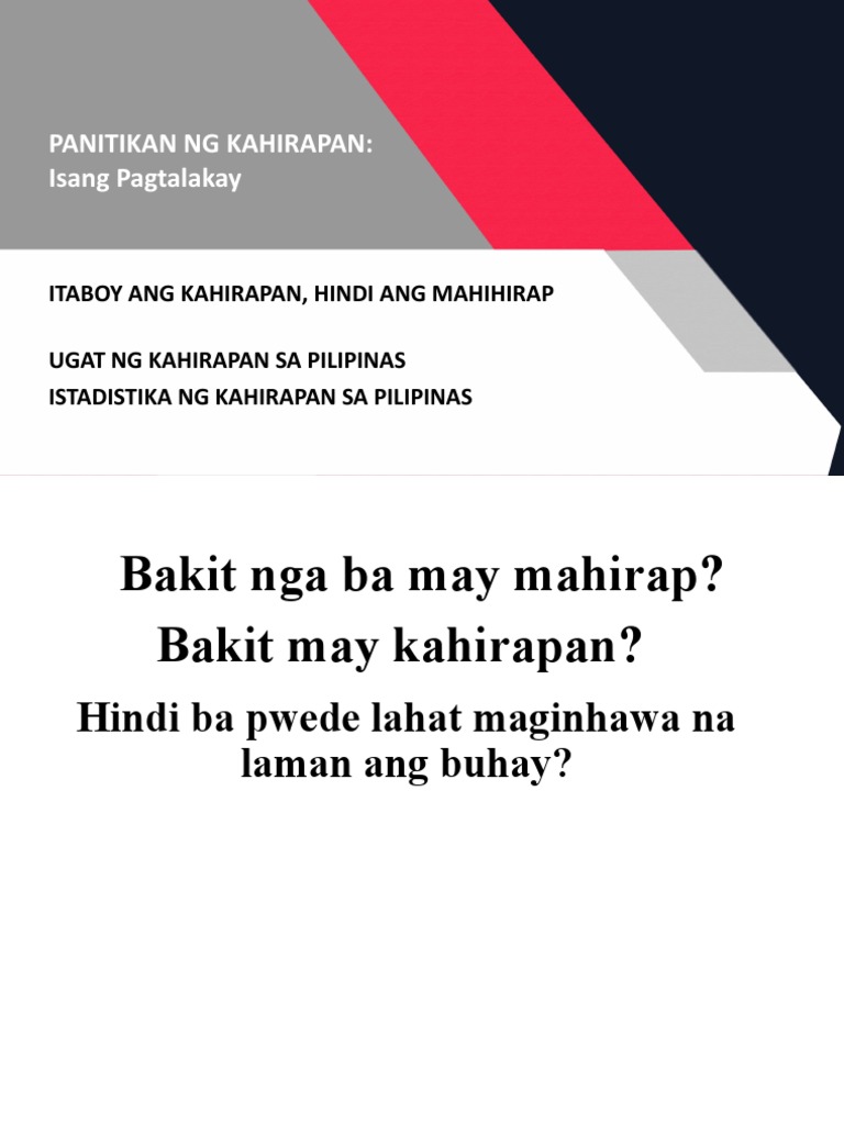Kahirapan Sa Pilipinas | PDF