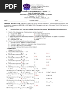 Gen. Math - Quarter 1 Exam (11-HUMS-ALS) | PDF | Function (Mathematics ...
