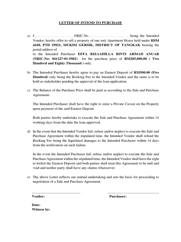 Option To Purchase EFFA | PDF