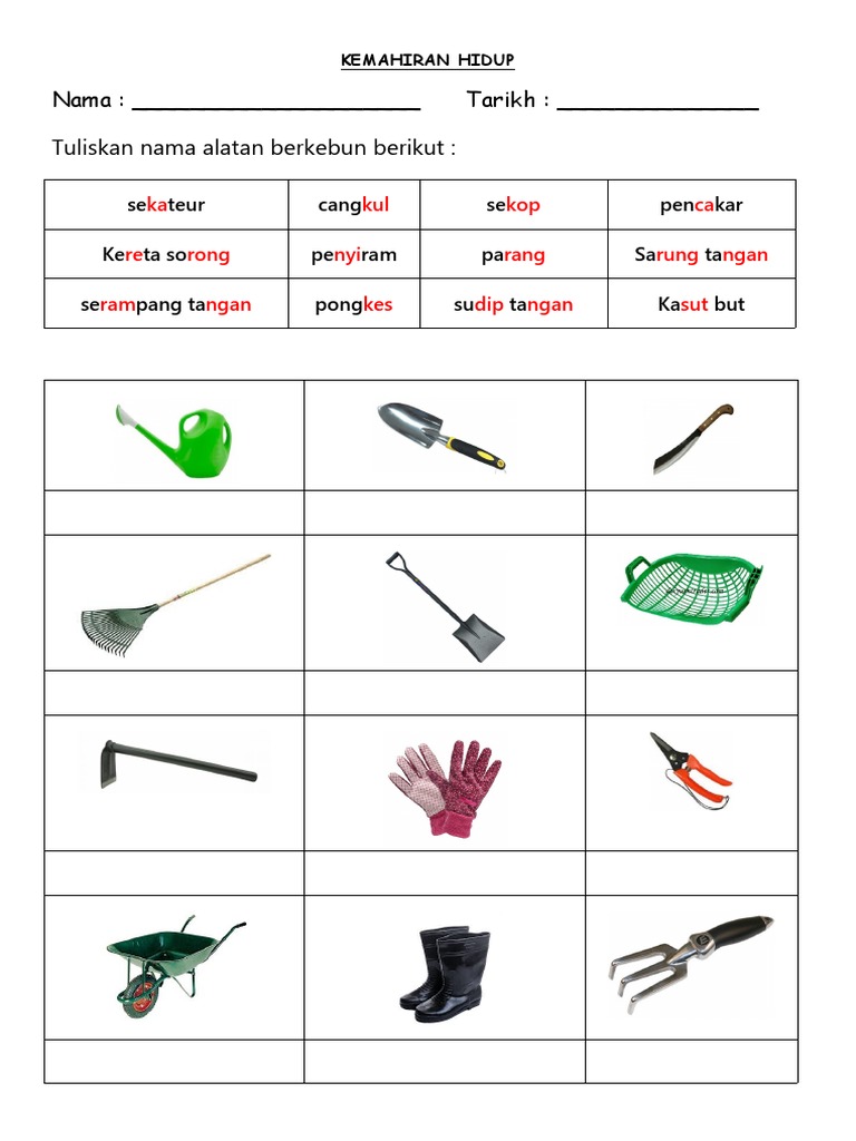 Namakan Alatan Perkebunan T5 | PDF