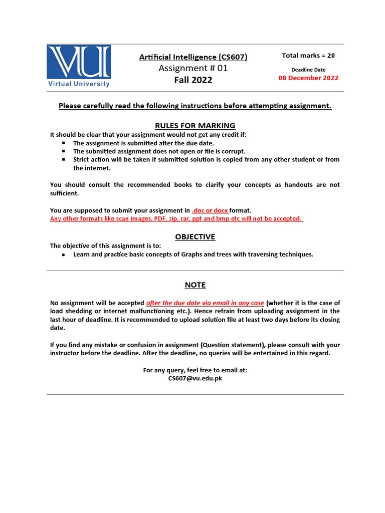 Fall 2022 - CS607 - 1 - SOL | PDF | Graph Theory | Theoretical Computer Science