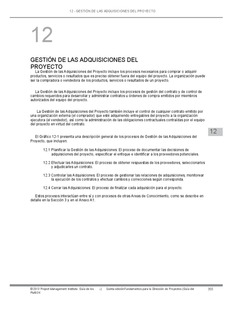 Pmbok CH12 | PDF