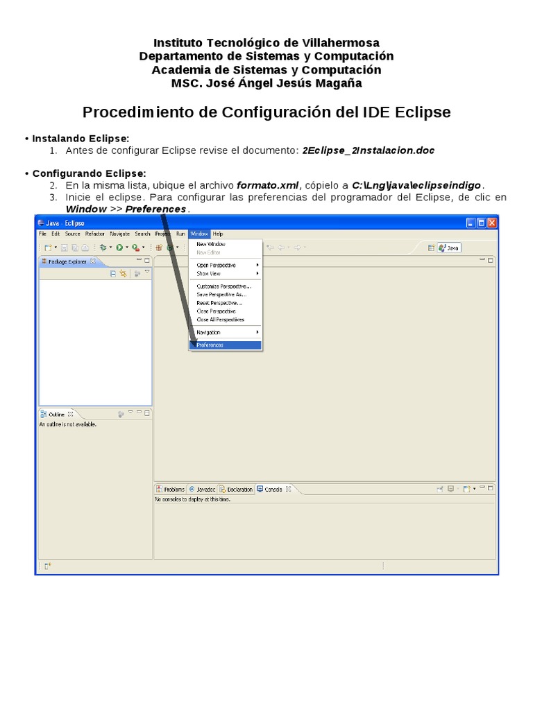Configuración del entorno de desarrollo integrado Eclipse para el desarrollo de aplicaciones ...