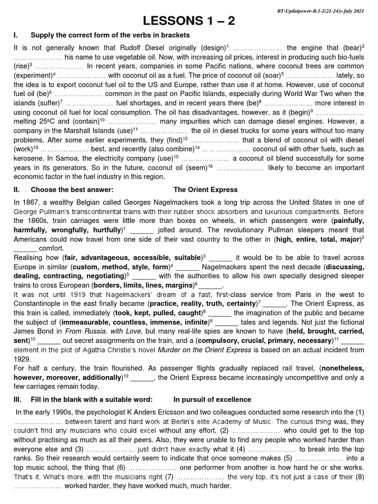 B.1-2 Tense Revision1 | PDF | River Delta