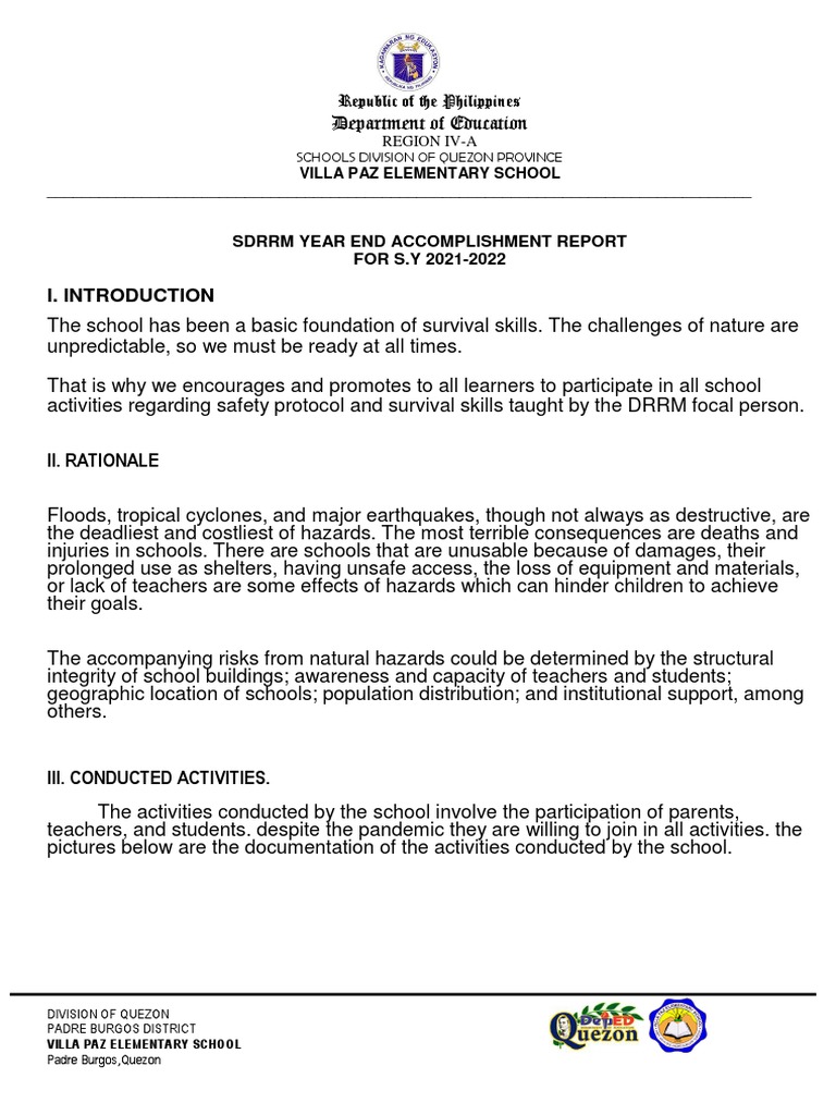 Year End DRRM Report | PDF | Tropical Cyclones | Pacific Typhoon Seasons