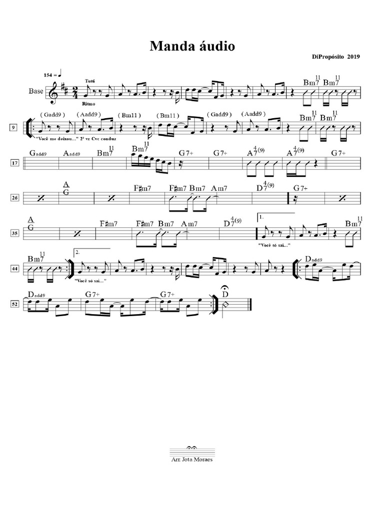 MANDA ÁUDIO Partitura | PDF