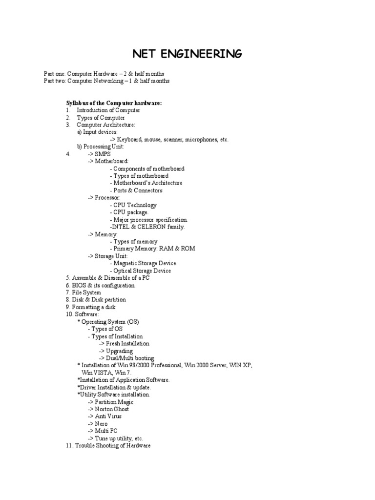 NET ENGINEERING-notes | PDF | Computer Network | Computer Data Storage NET ENGINEERING-notes | PDF | Computer Network | Computer Data Storage
