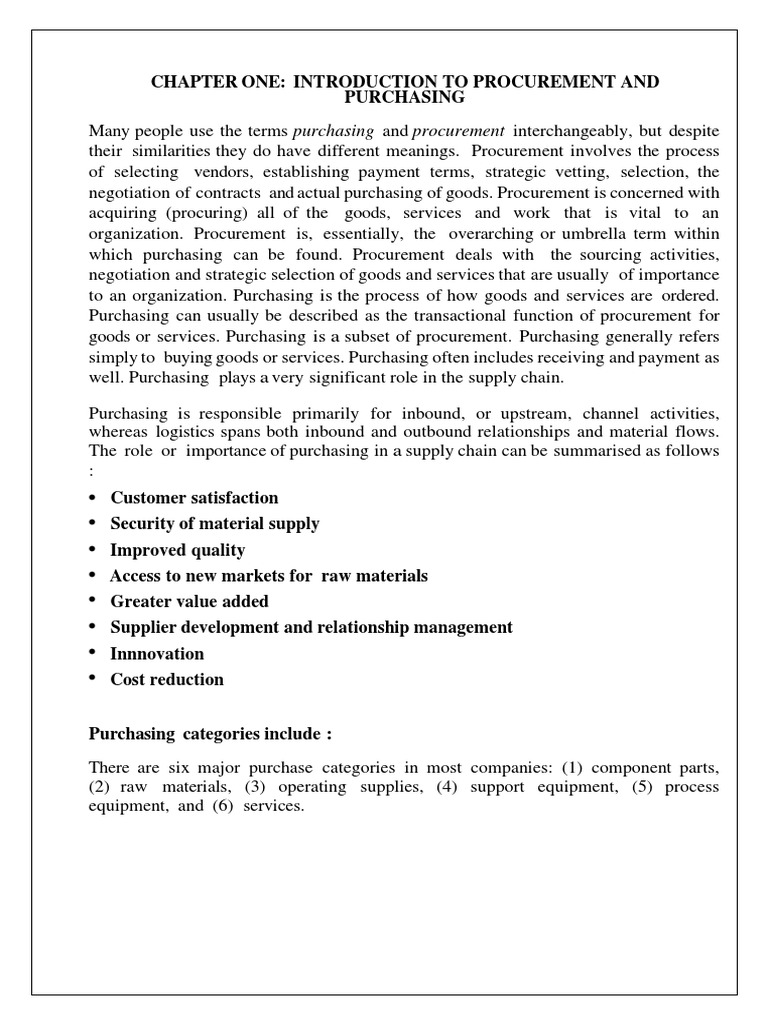 Introduction To Procurement and Inventory MGT | PDF | Inventory ...