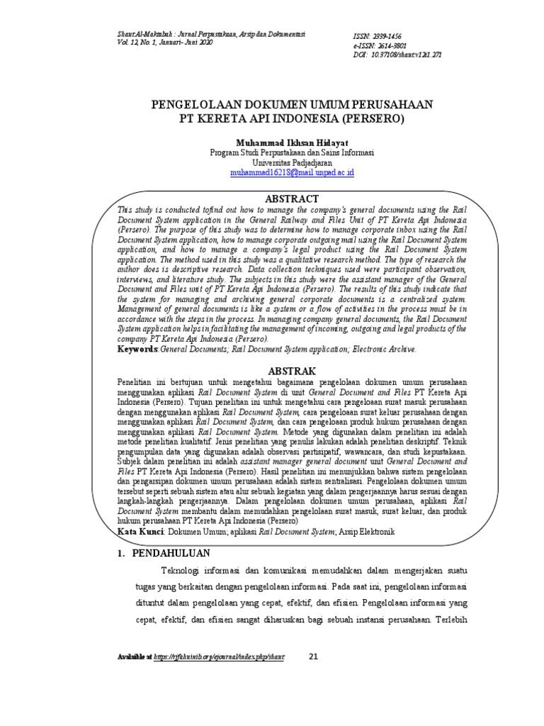 Pengelolaan Dokumen Umum Perusahaan | PDF | Computing | Information Technology