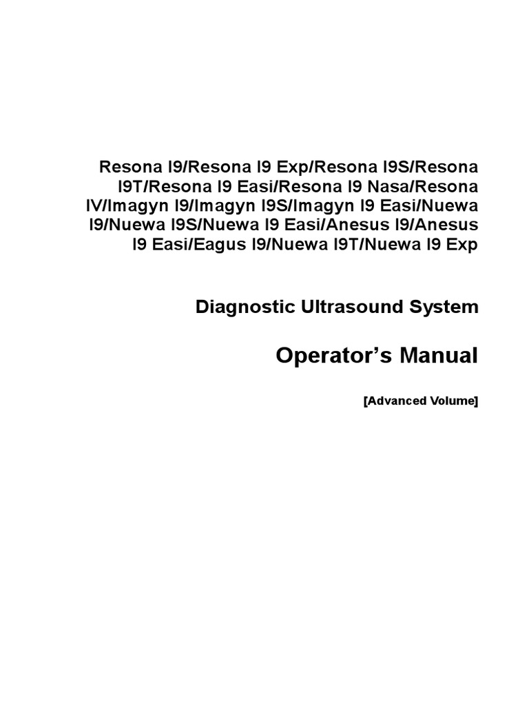 Diagnostic Ultrasound System Operator's Manual | PDF | Menu (Computing) | Cursor (User Interface)