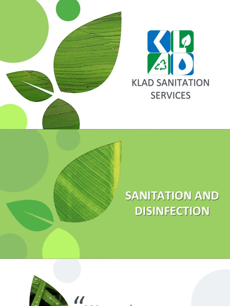 Klad Sanitation Services - Sanitation and Disinfection | PDF ...
