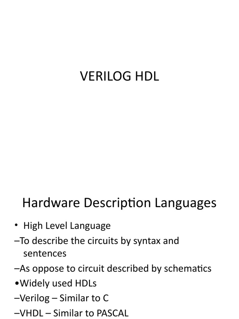 Verlog Intro | PDF | Computers Verlog Intro | PDF | Computers