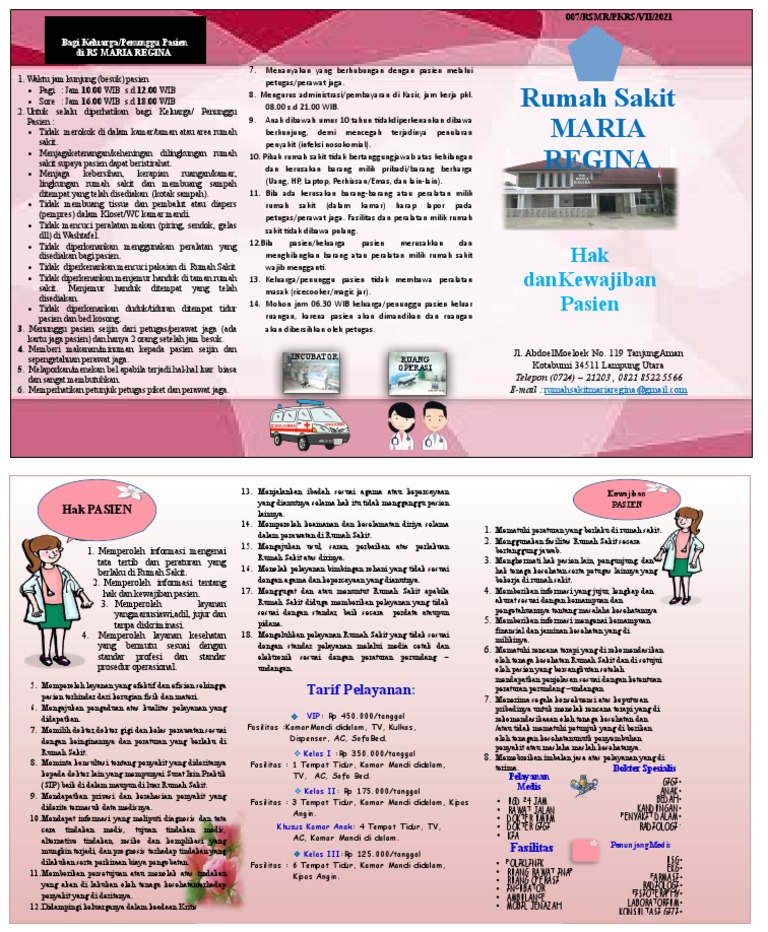 Tata Tertib Keluarga Pasien RS Maria Regina | PDF