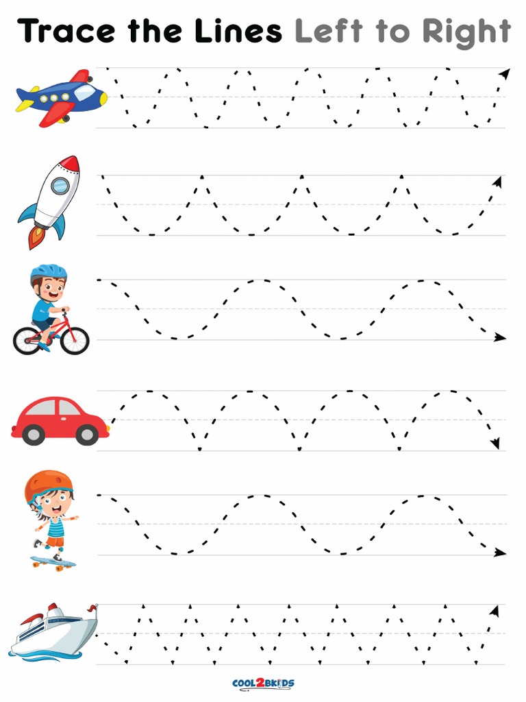 Left To Right Tracing Worksheets | PDF
