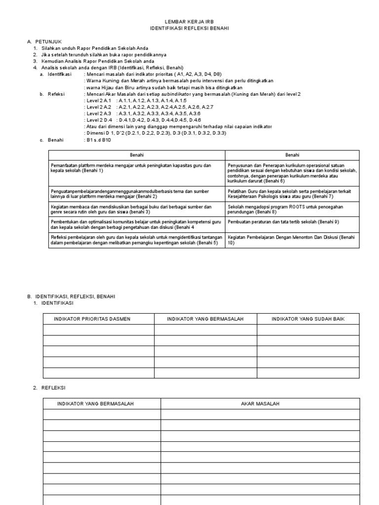 Lembar Kerja Irb | PDF