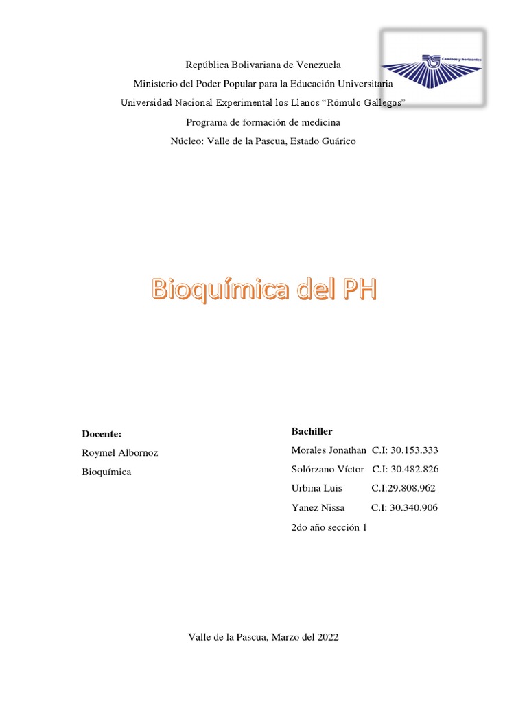 Bioquímica Del PH | PDF | Solución tampón | Enzima