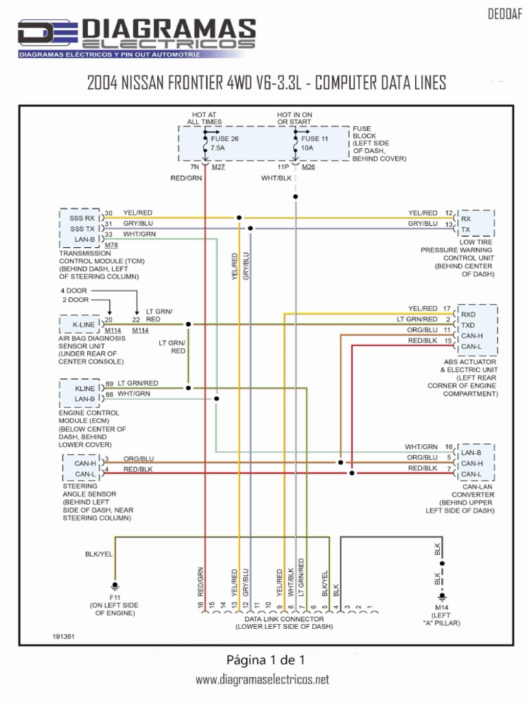Diagramas Electricos NISSAN FRONTIER 4WD V6-3.3L 2004 | PDF