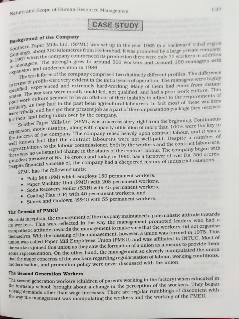 Human Resource Management Case Study | PDF | Strike Action | Economies