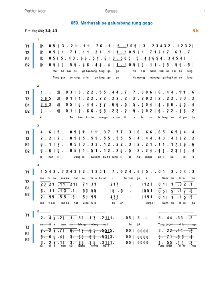 Marhasak Pe Galumbang | PDF