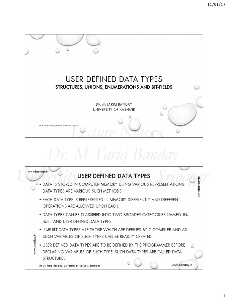 Unit IV Part A - User Defined Data Types | PDF | Pointer (Computer ... Unit IV Part A - User Defined Data Types | PDF | Pointer (Computer ...