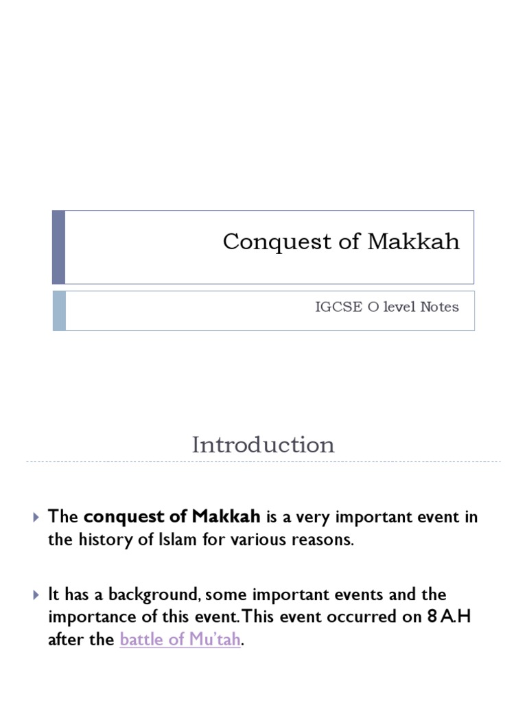 Conquest of Makkah: Prophet Forgives Enemies | PDF | Muhammad | Mecca