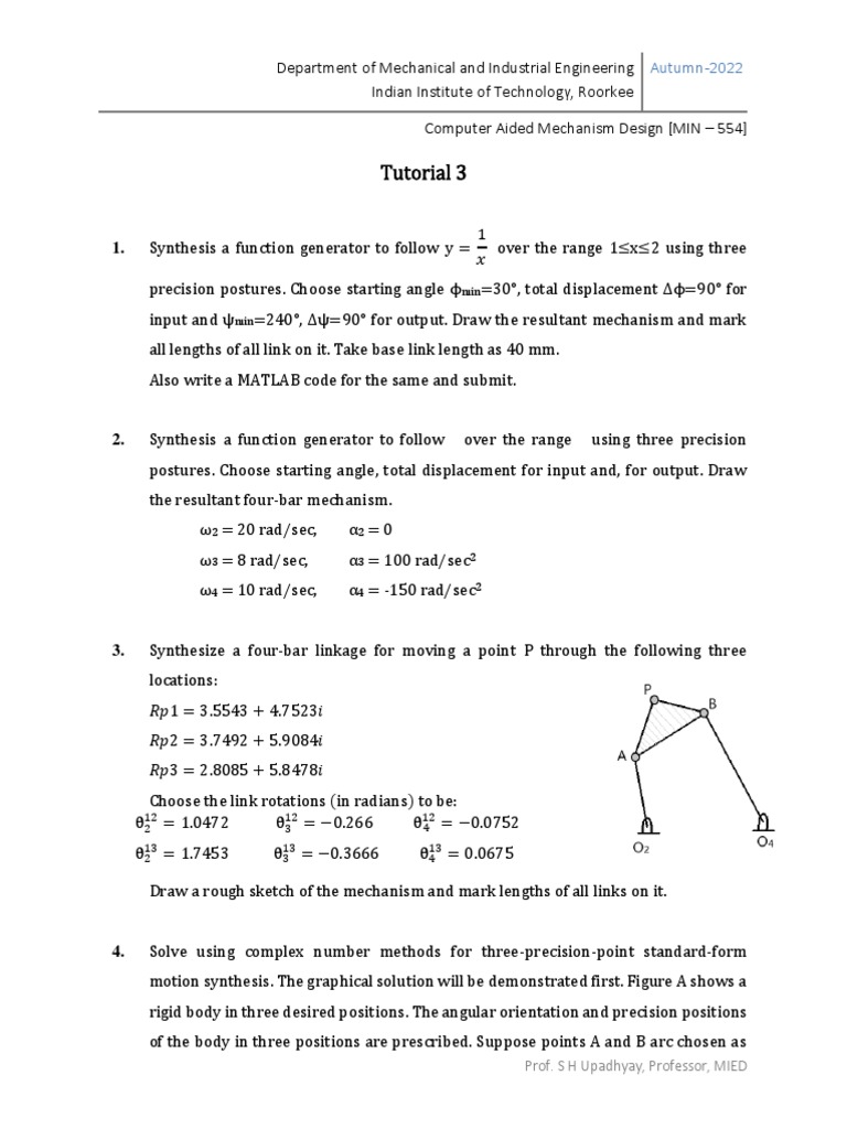 Computer Aided Mechanism Design Tutorial | PDF | Geometry | Mechanics