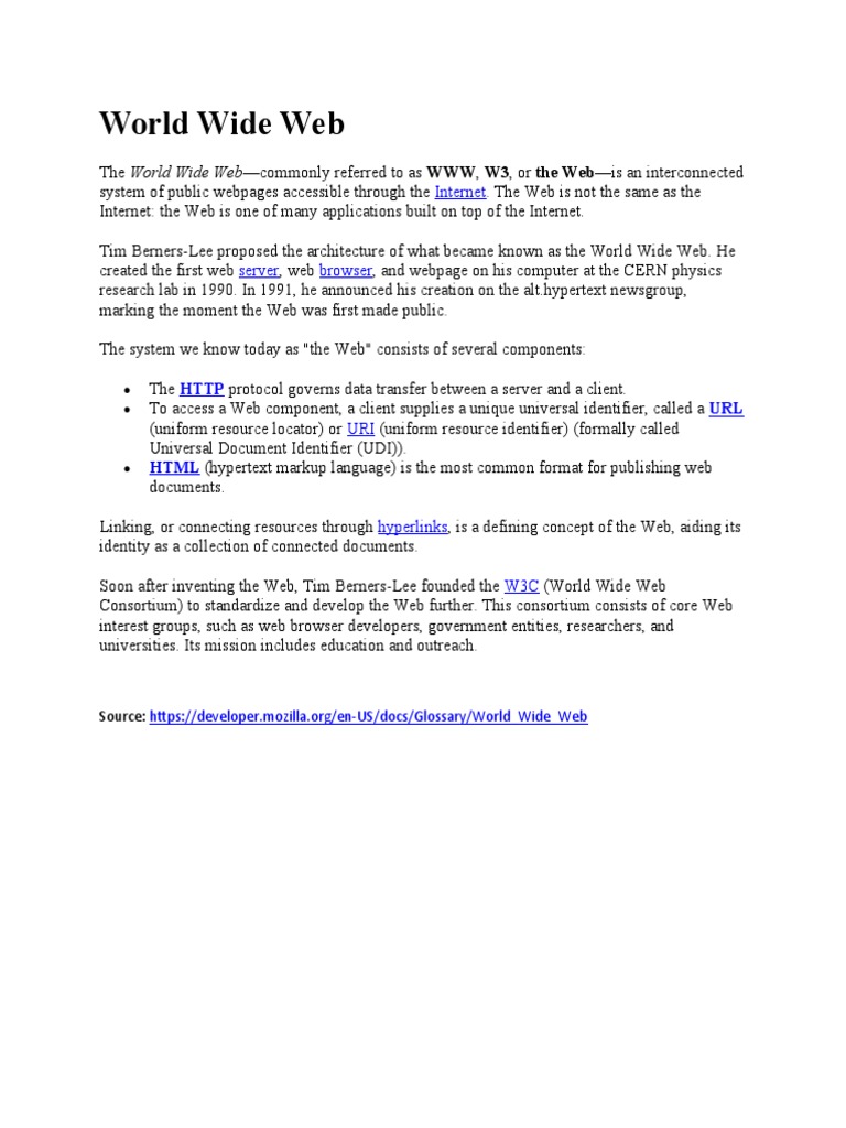 World Wide Web | PDF