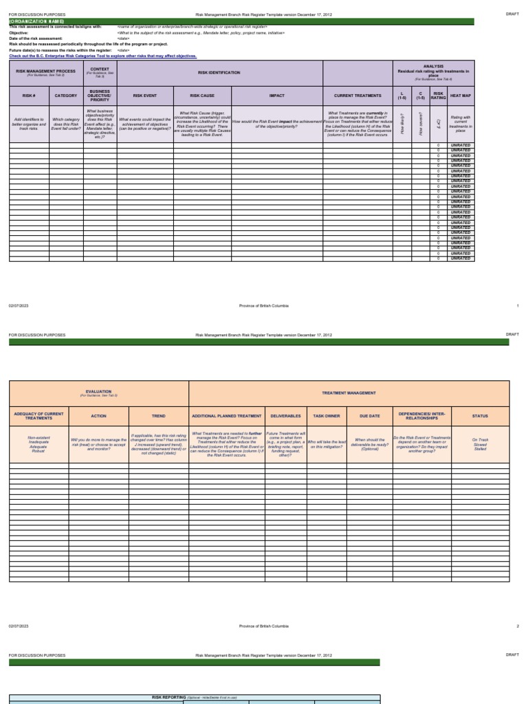 RMB Standard Risk Register | PDF | Risk | Risk Management