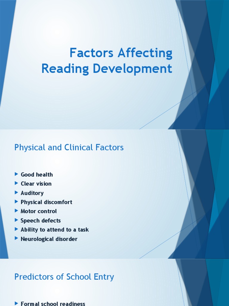 Factors Affecting Reading Development | PDF