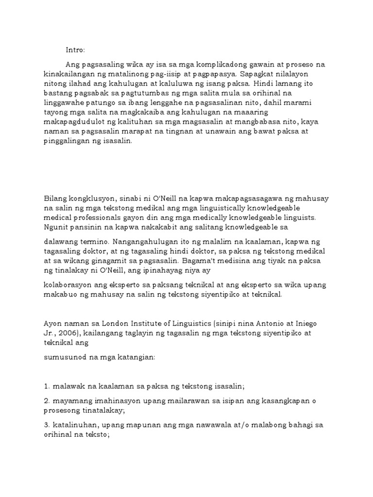 Mga Suliranin Sa Pagsasalin01 | PDF