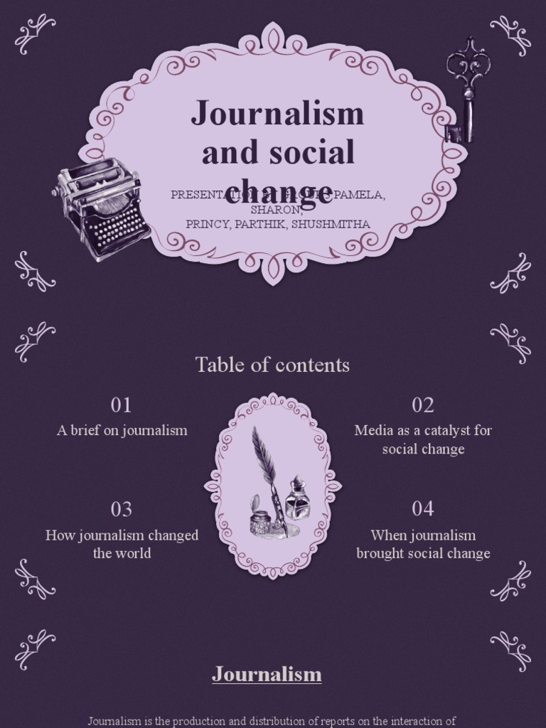 Journalism and Social Change | PDF | Journalism